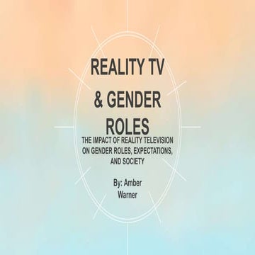 Reality Television & Gender Norms | PPT