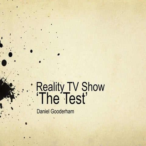 Reality tv show | PPT