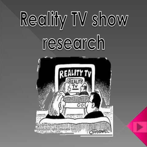 Reality tv shows | PPTX