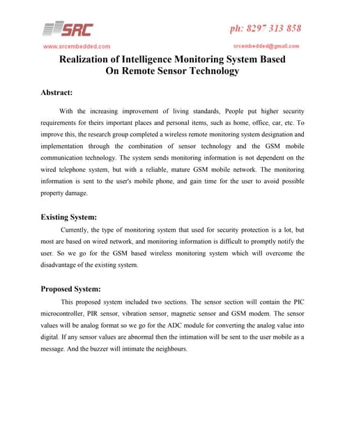 Environment Monitoring And Device Control Using Arm Based Embedded