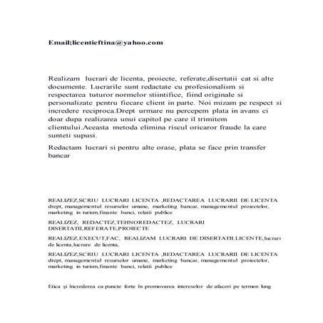 Realizez, redactez,tehnoredactez, lucrari disertatii,referate,proiecte | DOCX