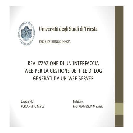 Realizzazione di un' interfaccia web per la gestione dei file di log ...