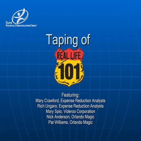 Real life 101 show | PPT | Television | Entertainment