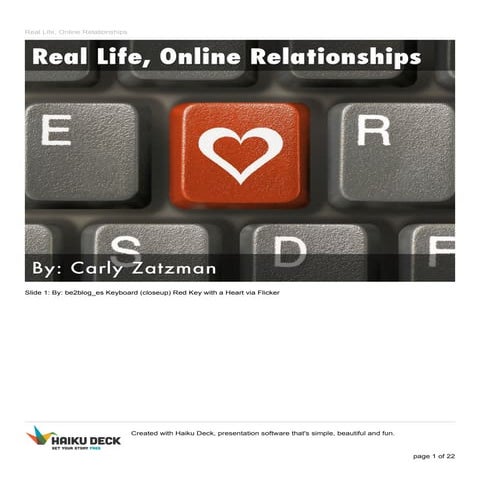 Real life, Online relationships | PDF