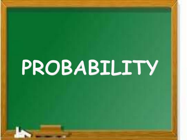 PROBABILITY | PPTX
