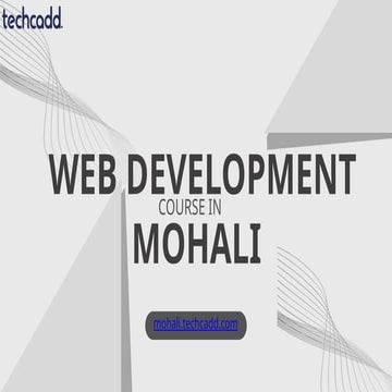 Best Web Development Course in Mohali, Chandigarh | Full Stack Training ...