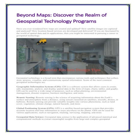 Explore The Career opportunities in GIS and Remote Sensing | PDF