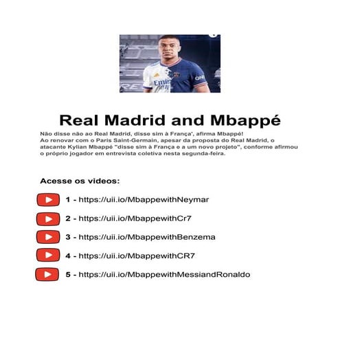 Real Madrid and Mbappé | PDF