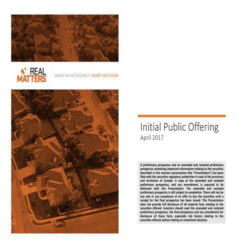 Real matters Investor Presentation - April 26 2017 redacted | PPT