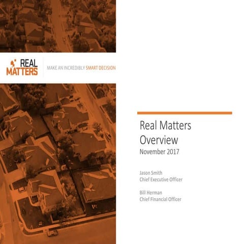 Real matters q4 and fy2017 marketing presentation november 2017 | PDF ...