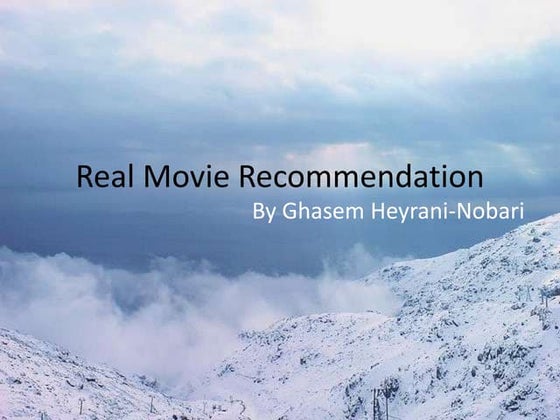A Non-Intrusive Movie Recommendation System | PPT
