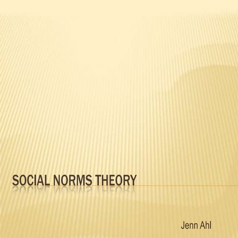Social norms theory | PPTX