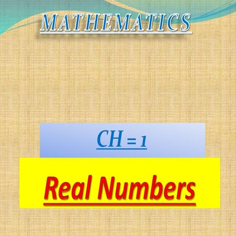 Real numbers | PPTX