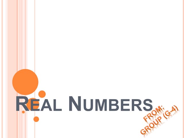 Real Numbers | Ppt