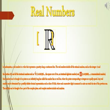 Real numbers | PPT