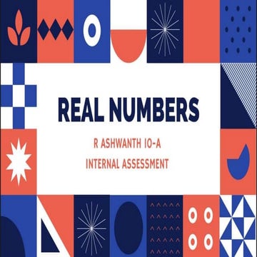 Real numbers PPT BY R ASHWANTH 10A | PPTX