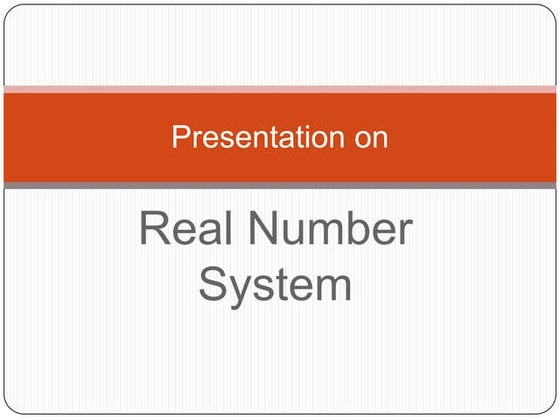NUMBER SYSTEM CLASS-IX | PPT