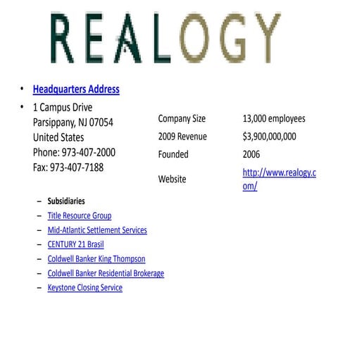 Realogy | PPTX
