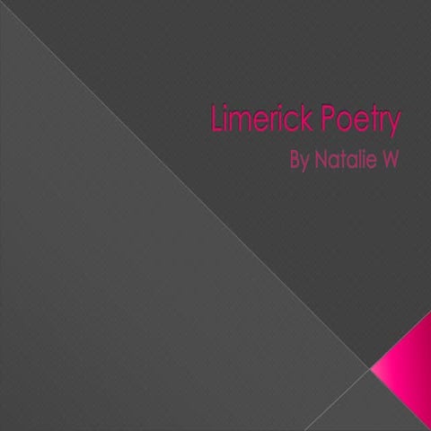 Poetry: Limericks | PPT