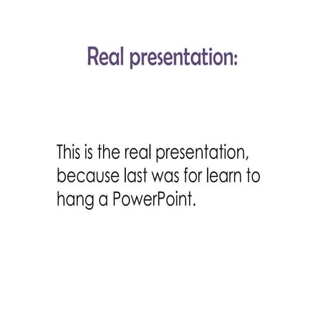 Real presentation | PPTX