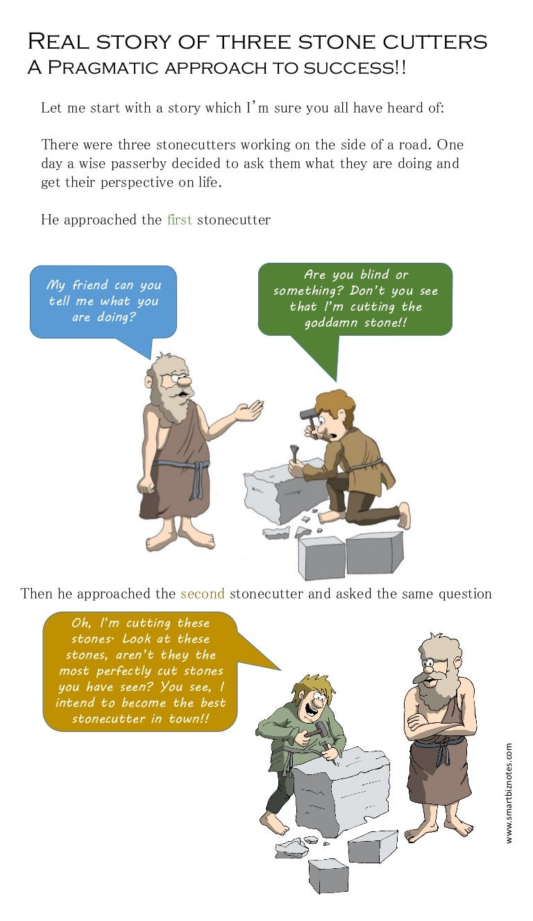 Real Story of Three Stone Cutters - A Pragmatic Approach to Success!!
