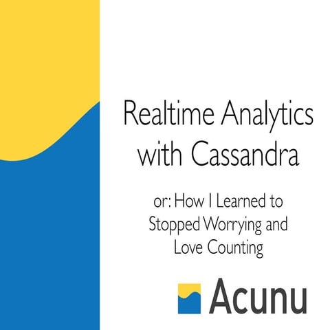 Realtime Analytics On The Twitter Firehose With Apache Cassandra