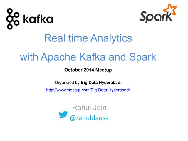 Real Time Data Processing using Spark Streaming | Data Day Texas 2015