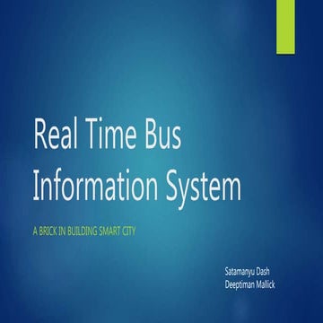 Bus time real time information | PPTX