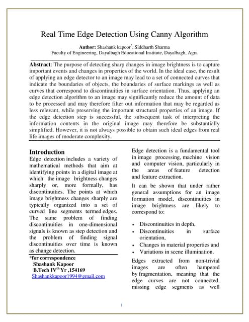 Edge_Detection_in digital image processing | PPTX