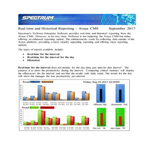 Real time Historical Avaya reporting | DOCX