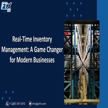 Optimizing Operations with Real-Time Inventory Management | PPTX