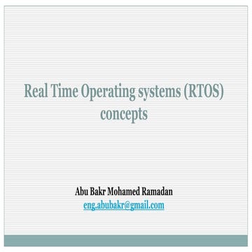 Real time operating systems (rtos) concepts 8 | PPTX