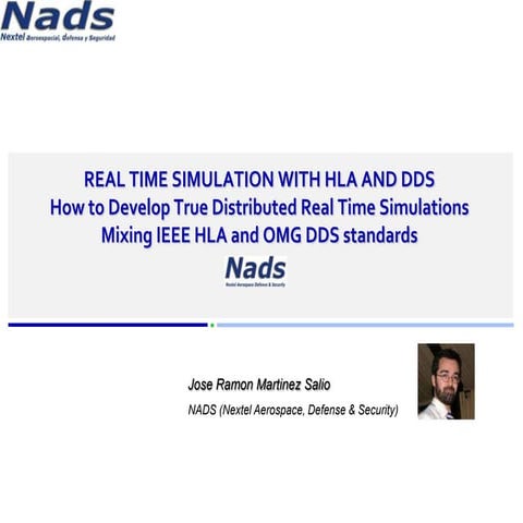 Real Time Simulation With Hla And Dds Pptx Computer Networking