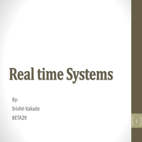 Real time systems | PPTX