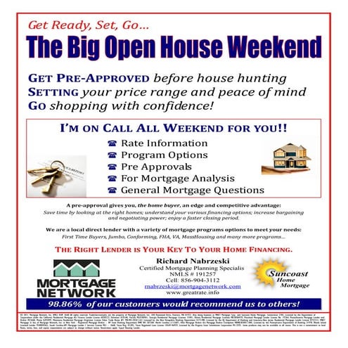 Realtor open house weekend flyer