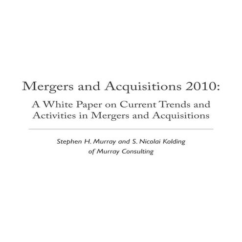 Real Trends Mergers & Acquisitions White Paper | PDF