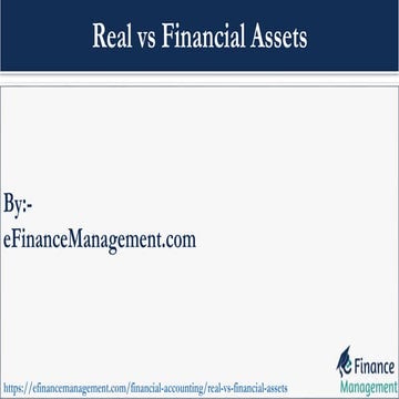 Real vs Financial Assets | PPT