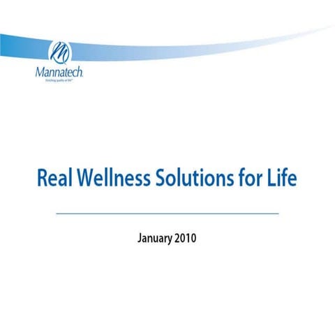 Real Wellness Solutions For Life 2010 | PPT