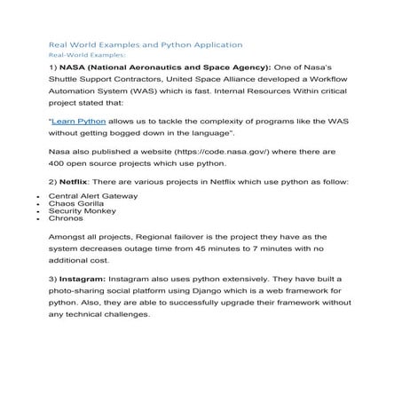 Real World Examples and Python Application | PDF | Web Development ...
