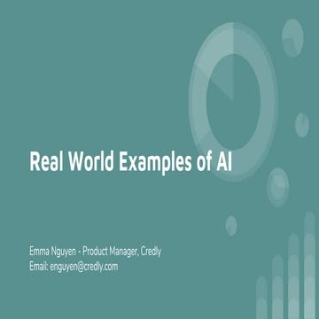 Real world examples of Artificial Intelligence | PPT