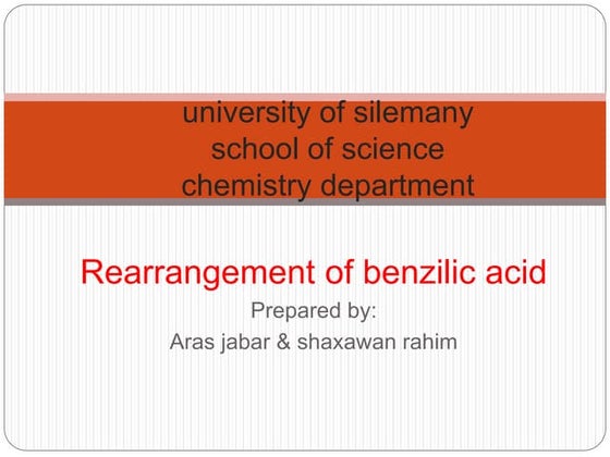 Practical Experiment 4: Benzyl from benzoin | PPTX