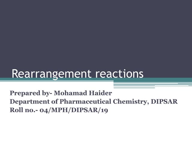 Michael addition reaction | PPTX | Chemistry | Science