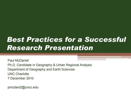 How to present a research paper using power point | DOCX | Science