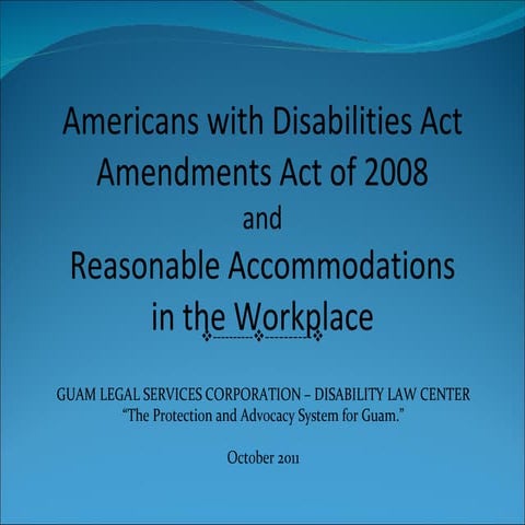 Reasonable accommodations oct 2011 edits | PPT