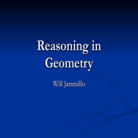 Reasoning In Geometry | PPT