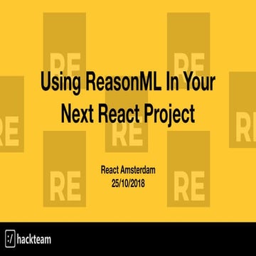Using Reasonml For Your Next Javascript Project Ppt 