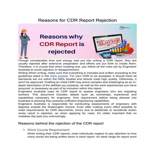 Reasons Why The CDR Report is Rejected. | PDF