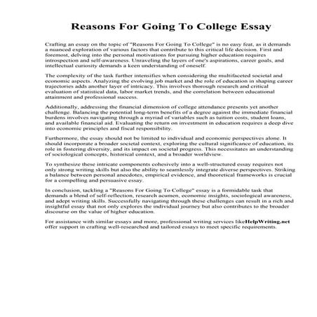 Reasons For Going To College Essay.pdf