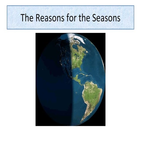 Reasons for seasons | PPT