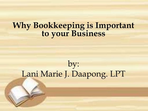 Basic Bookkeeping | PPT